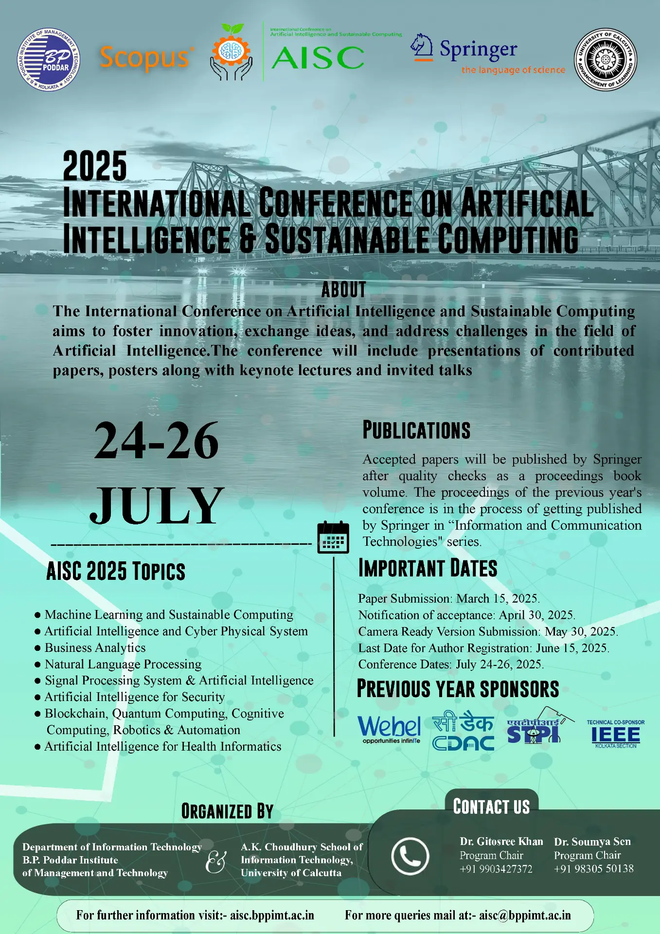 International Conference on Artificial Intelligence & Sustainable ...