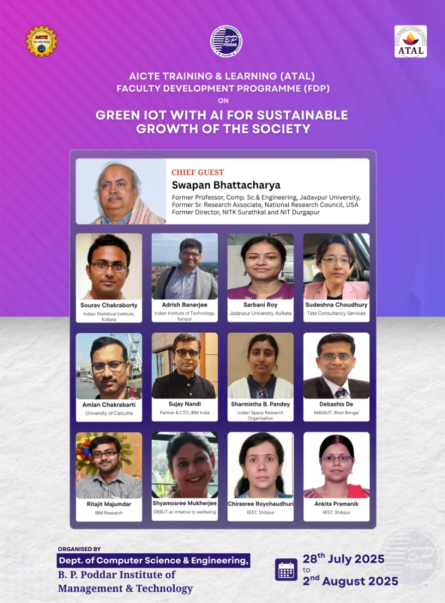 AICTE-ATAL FDP on Green IoT with AI for Sustainable Growth of the ...